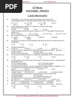 12th Physics One Mark Questions With Answer English Medium | PDF