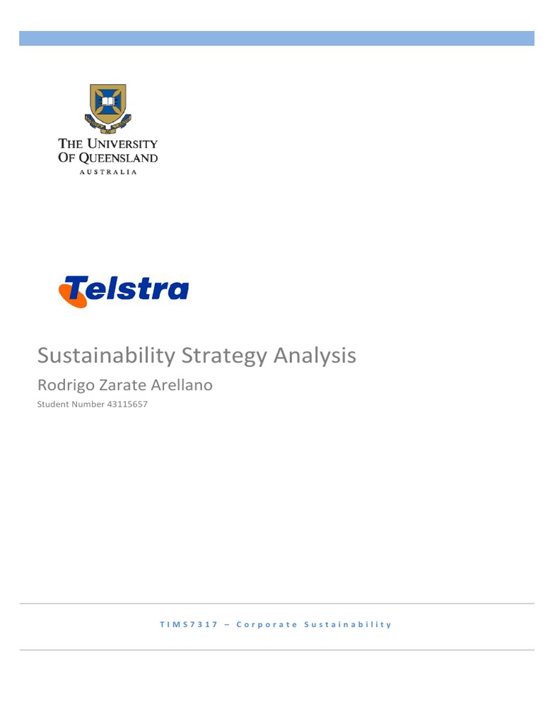 Sustainability Analysis Report - Telstra (Australia) | PDF ...