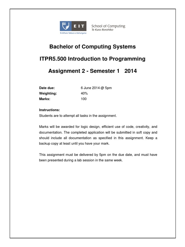 Assignment 2 | PDF | Object (Computer Science) | Interface (Computing)