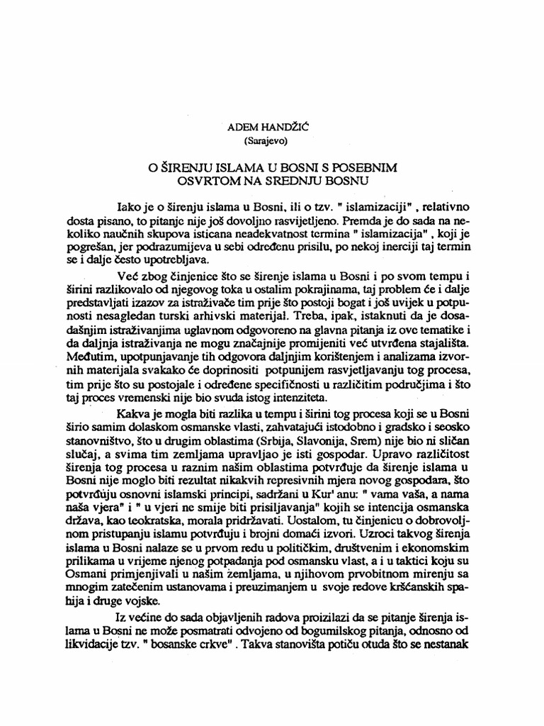 Naučni Skup - Širenje Islama I Islamska Kultura U Bosanskom Ejaletu | PDF