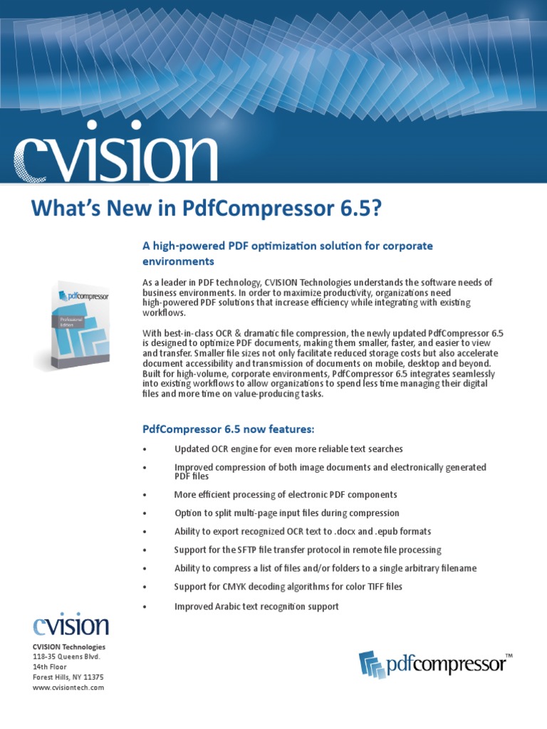 What'S New in Pdfcompressor 6.5?: A High-Powered PDF Optimization ...