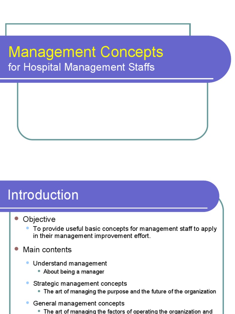 Basic Management Concept - Introduction | PDF | Strategic Management ...