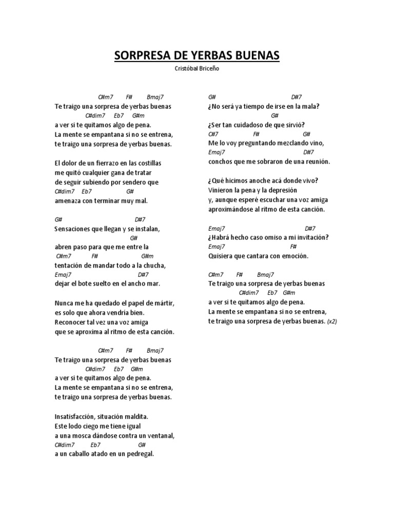 Sorpresa de Yerbas Buenas | PDF | Ocio