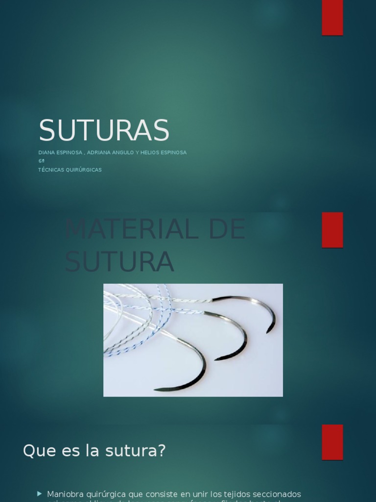 Tecnicas QX Suturas | PDF | Sutura cirúrgica | Cirurgia