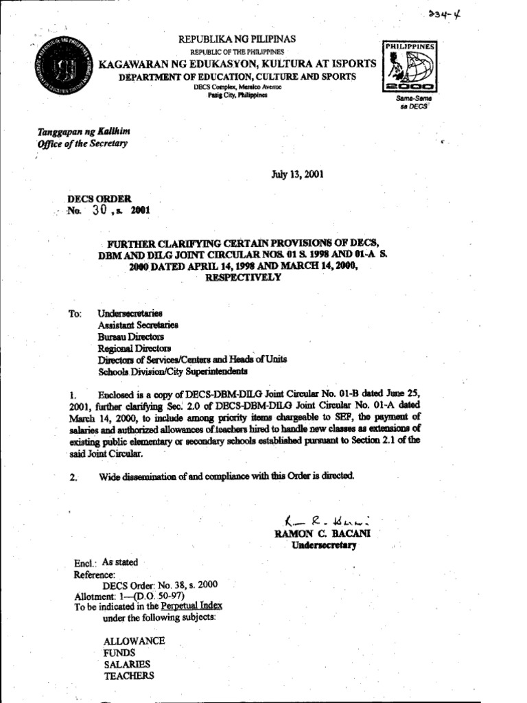 DBM Dilg Deped Joint Circular 01-b Sef Special Educationn Fund | PDF