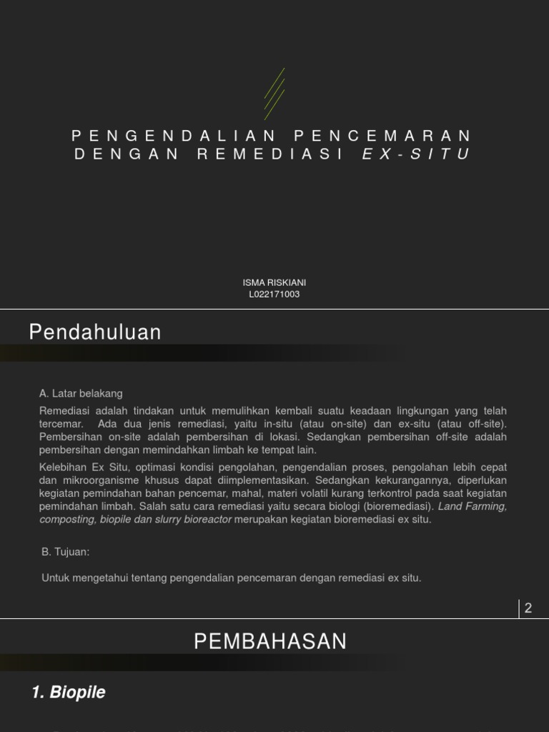 Remediasi Ex Situ | PDF