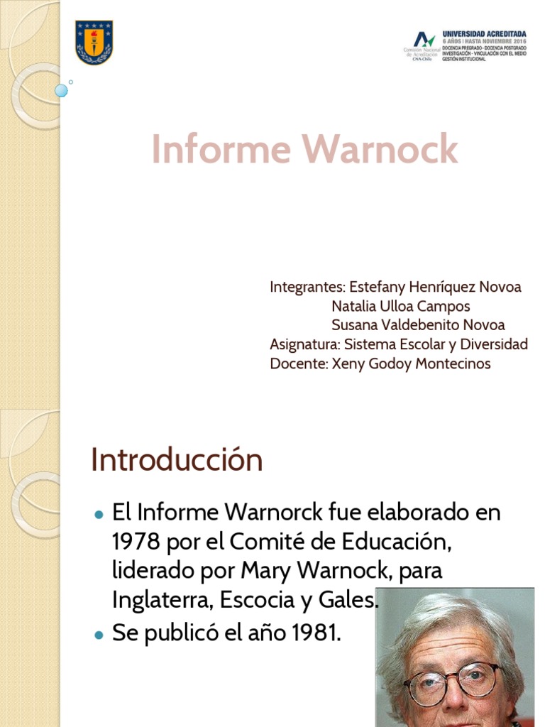 Informe Warnock | PDF