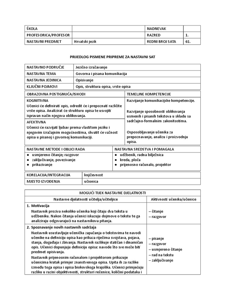 Opisivanje, Priprema Str. 284 | PDF