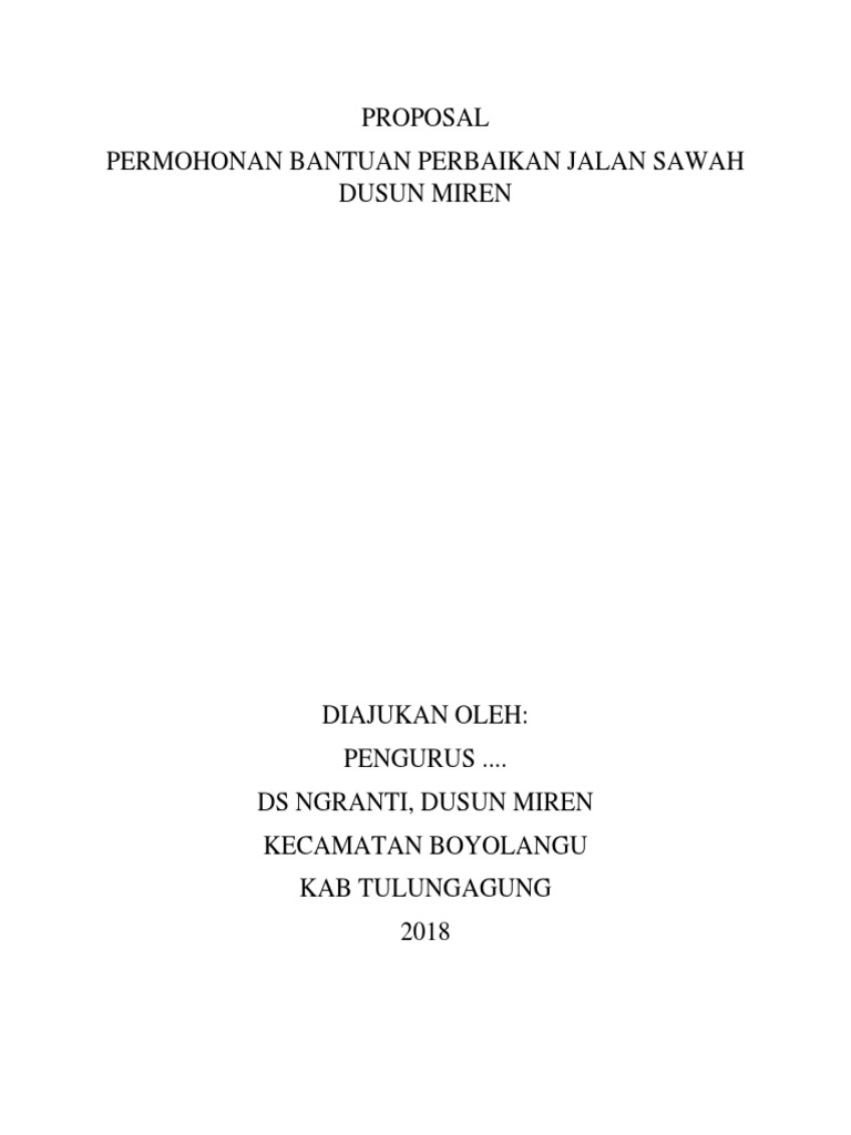 Proposal Bapak | PDF
