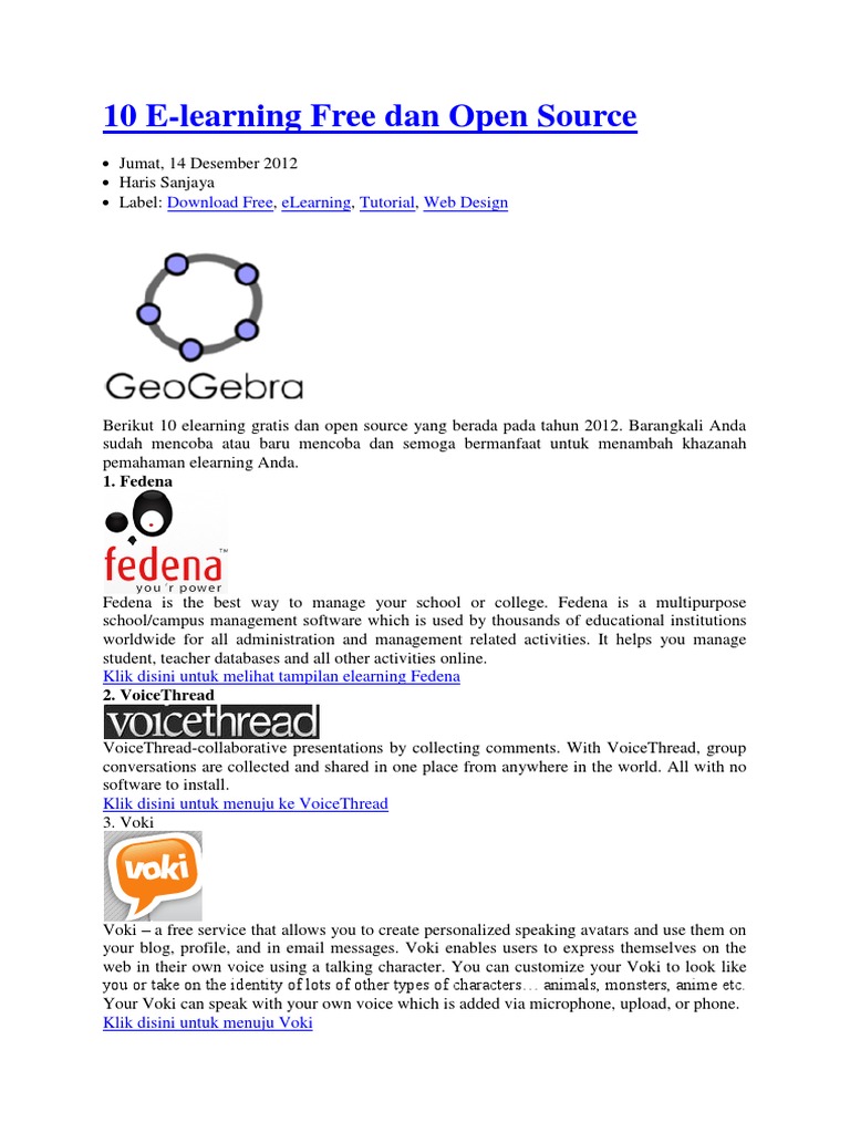 10 E-Learning Free Dan Open Source: Download Free Elearning Tutorial ...