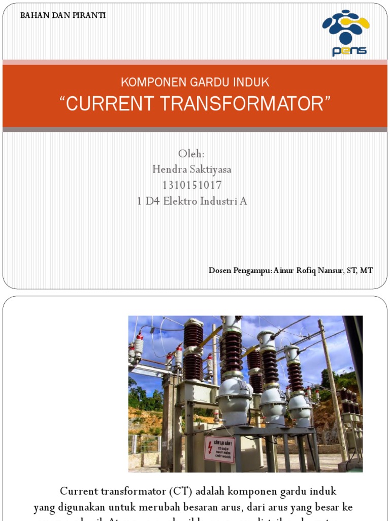 Hendra 1310151017 - Komponen Gardu Induk Trafo CT | PDF