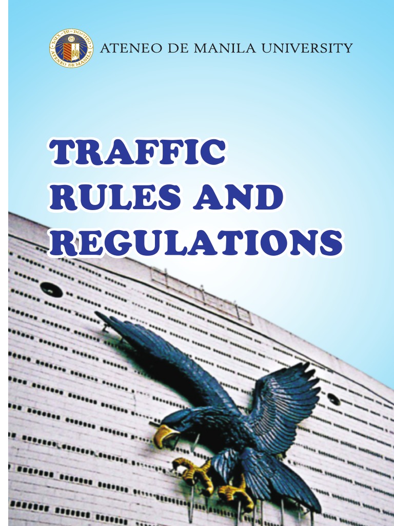 ADMU Traffic Rules & Regulations 2014 Primer | PDF | Traffic | Pedestrian