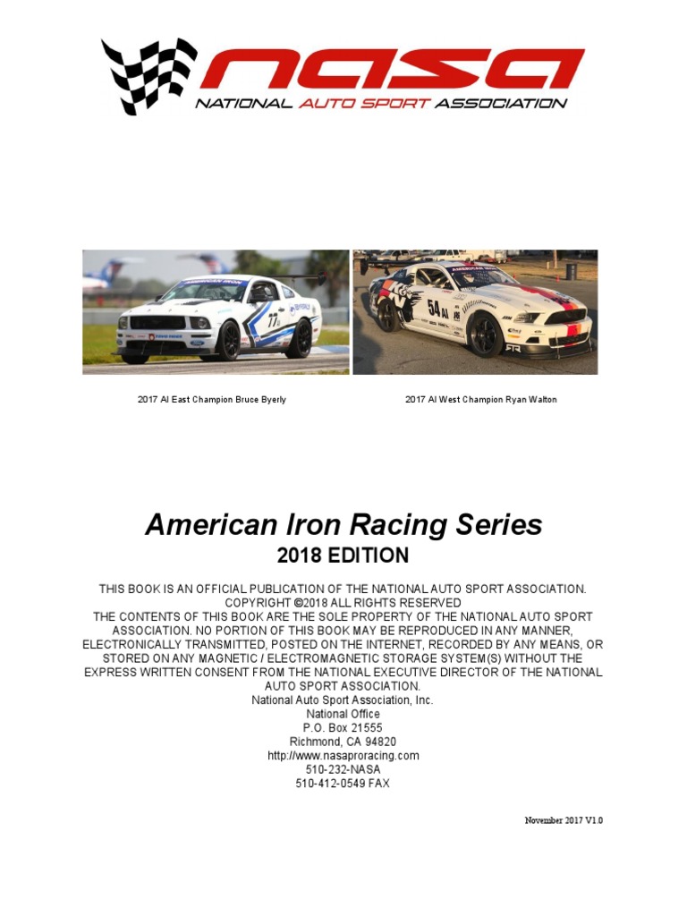 2018 American Iron Rules | PDF | Wheel | Automotive Industry