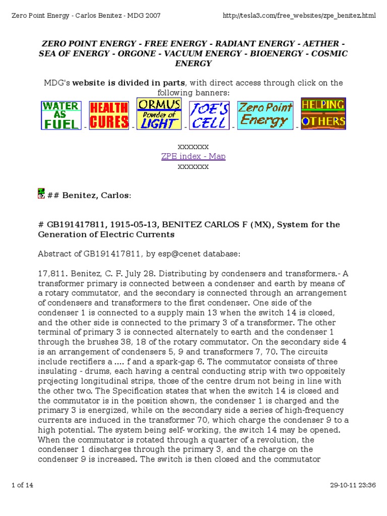 Zero Point Energy Systems | PDF | Capacitor | Battery (Electricity)