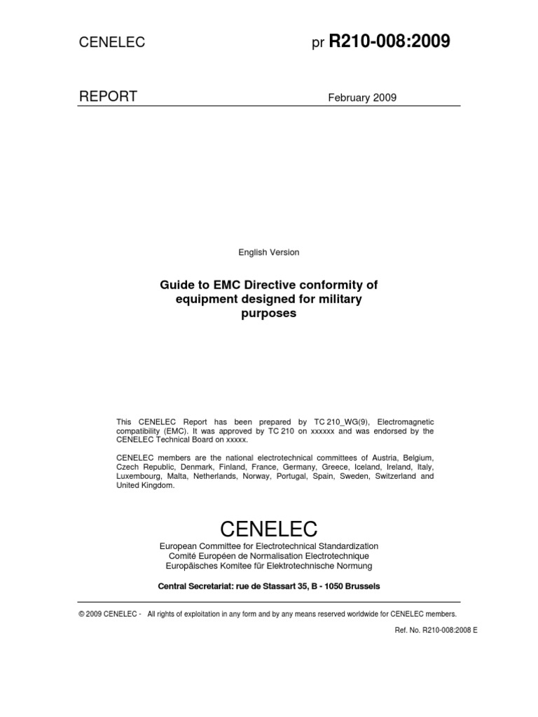 CENELEC Guide To EMC Directive For Military Equipment | Download Free ...
