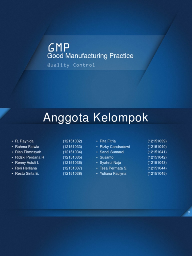 Good Manufacturing Practice | PDF