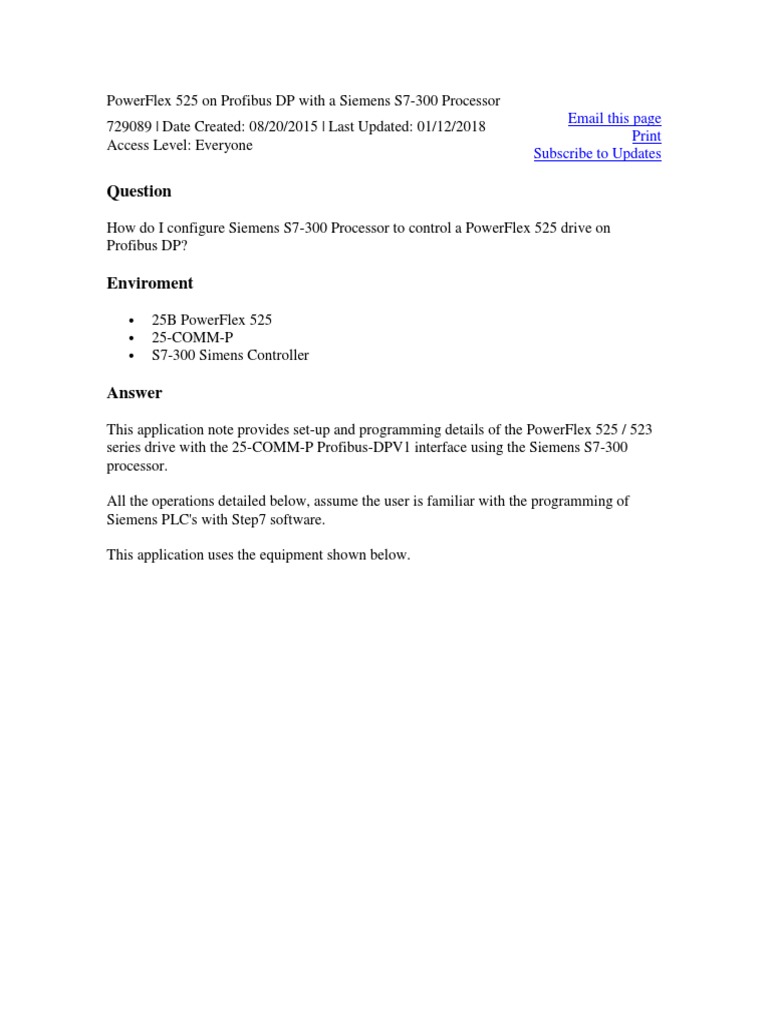 Configure PowerFlex 525 with S7-300 | PDF | Programmable Logic Controller | Parameter (Computer ...