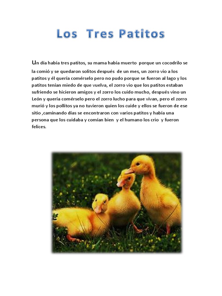 Cuento de los tres patitos felices | PDF | Ficción general