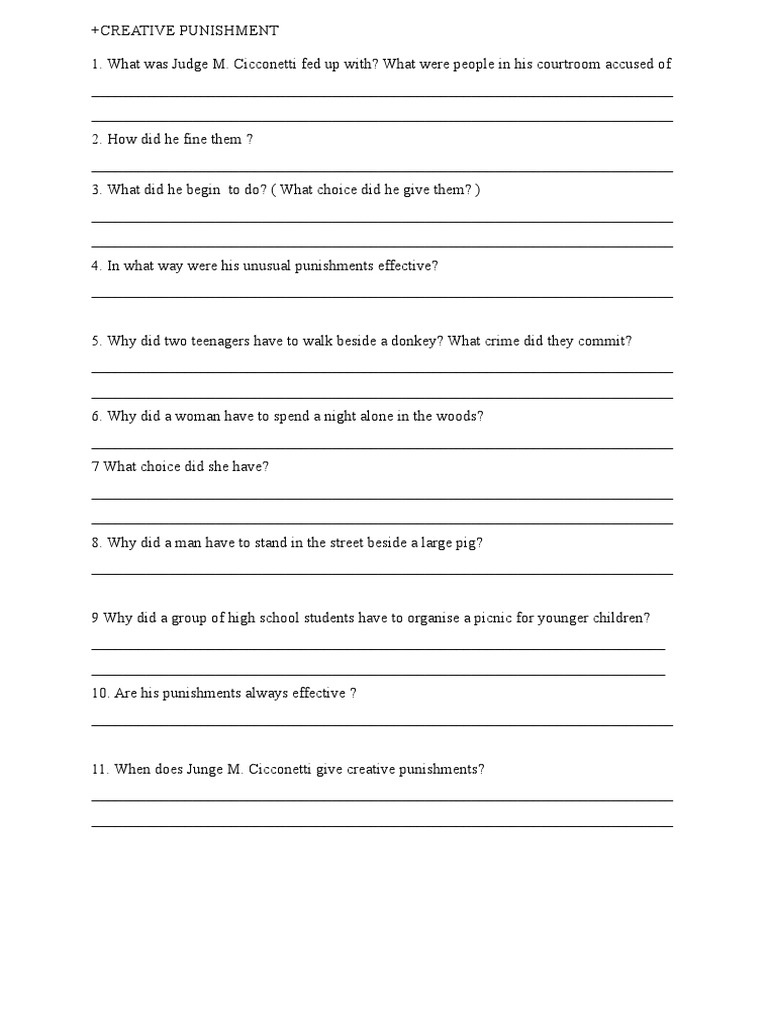 Creative Punishment | PDF | Punishments | Crime & Violence