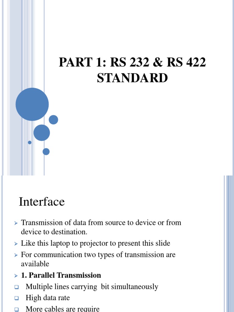 RS-422 Communication Protocol Overview | PDF | Telecommunication | Networks