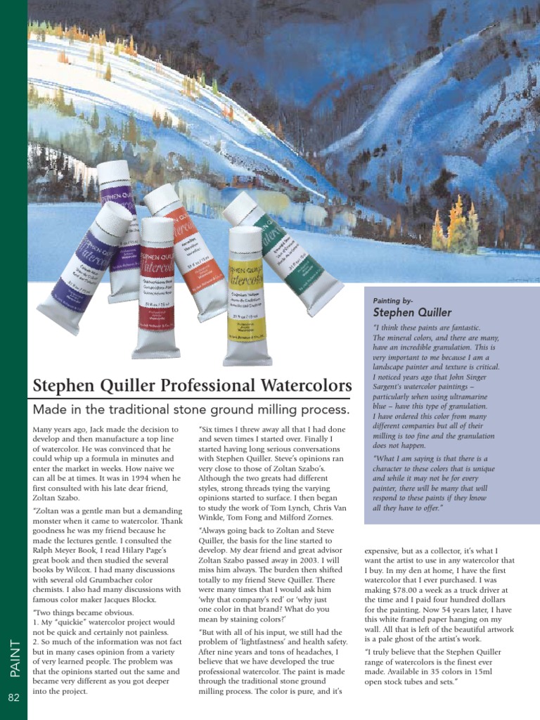 Professional Watercolors 2 - Stephen Quiller | PDF | Blue | Red