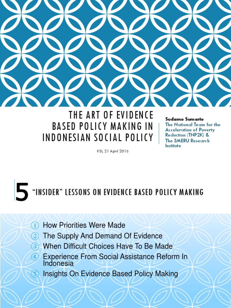 Evidence Based Policy Making Indonesia | PDF | Evidence Based Medicine ...