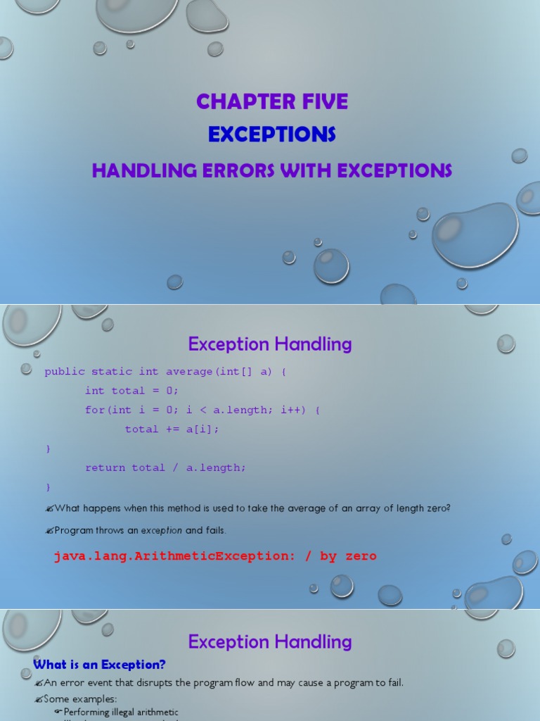 Java Exception Pdf Software Development Object Oriented Programming