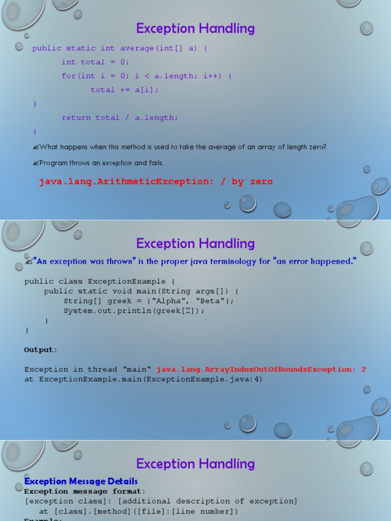 Java Exception Handling | PDF | Computer Programming | Computer Engineering