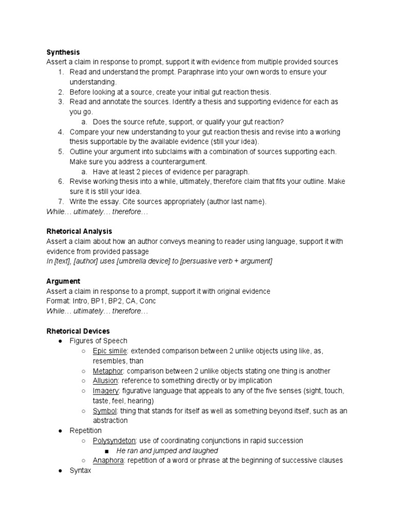 AP Language and Composition | PDF | Clause | Rhetoric