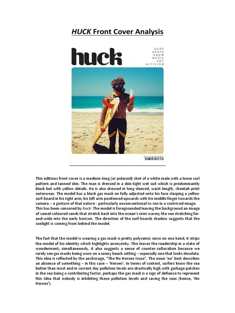 Huck Front Cover Analysis Complete | PDF