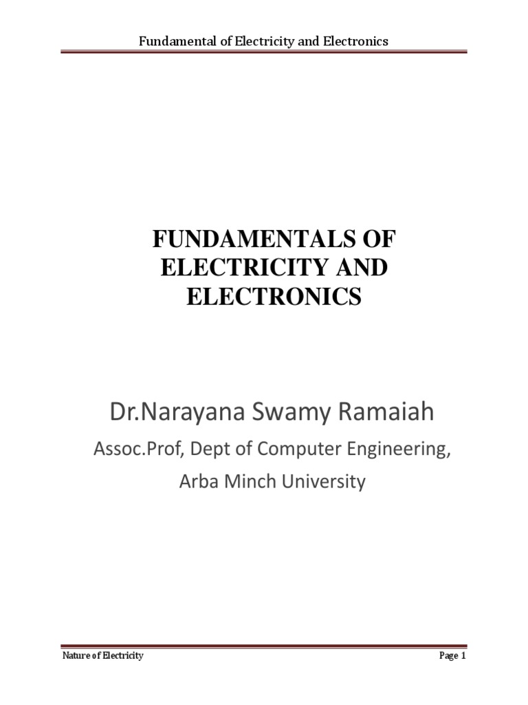 Fundamentals of Electrical and Electronics | PDF | Series And Parallel ...