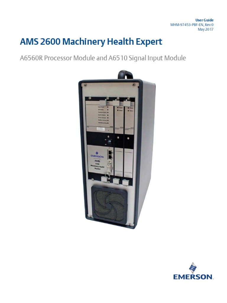 Ams 2600 Machinery Health Expert User Guide A6560r A6510 Modules en ...