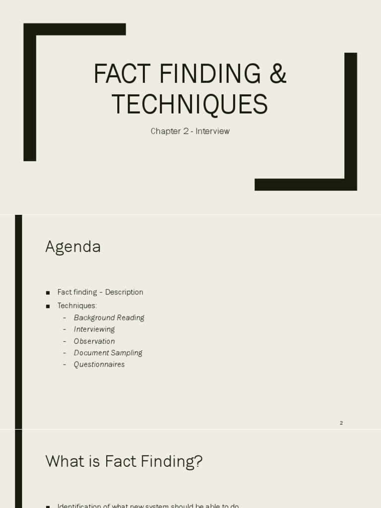 Fact Finding Techniques | PDF | Usability | Intelligence Analysis