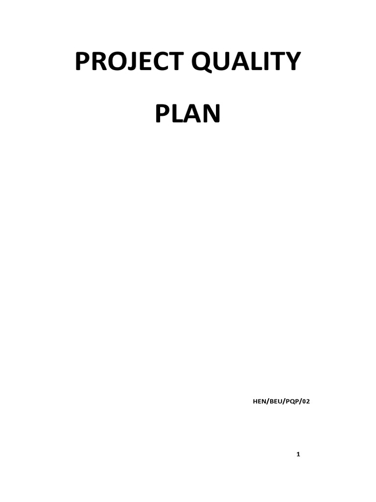 Quality Plan | PDF | Quality Assurance | Quality (Business)
