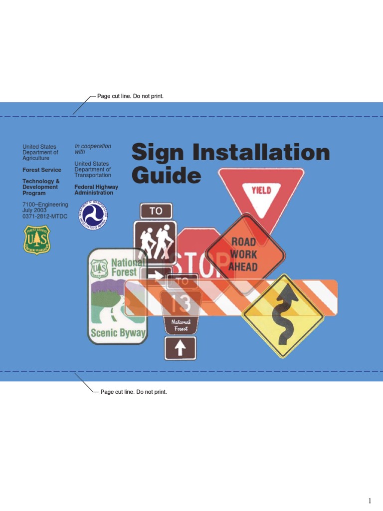 Sign Installation Guide | PDF | Traffic | Road