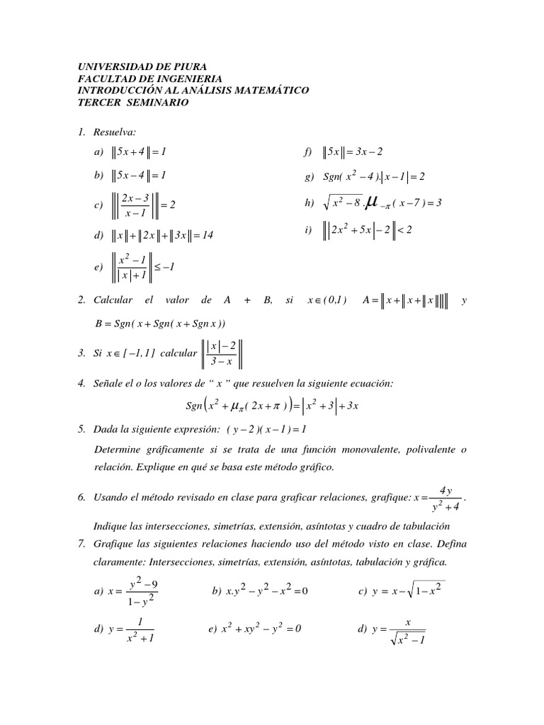 Ejercicios Propuestos 3 | PDF | Función (Matemáticas) | Enseñanza de matemática