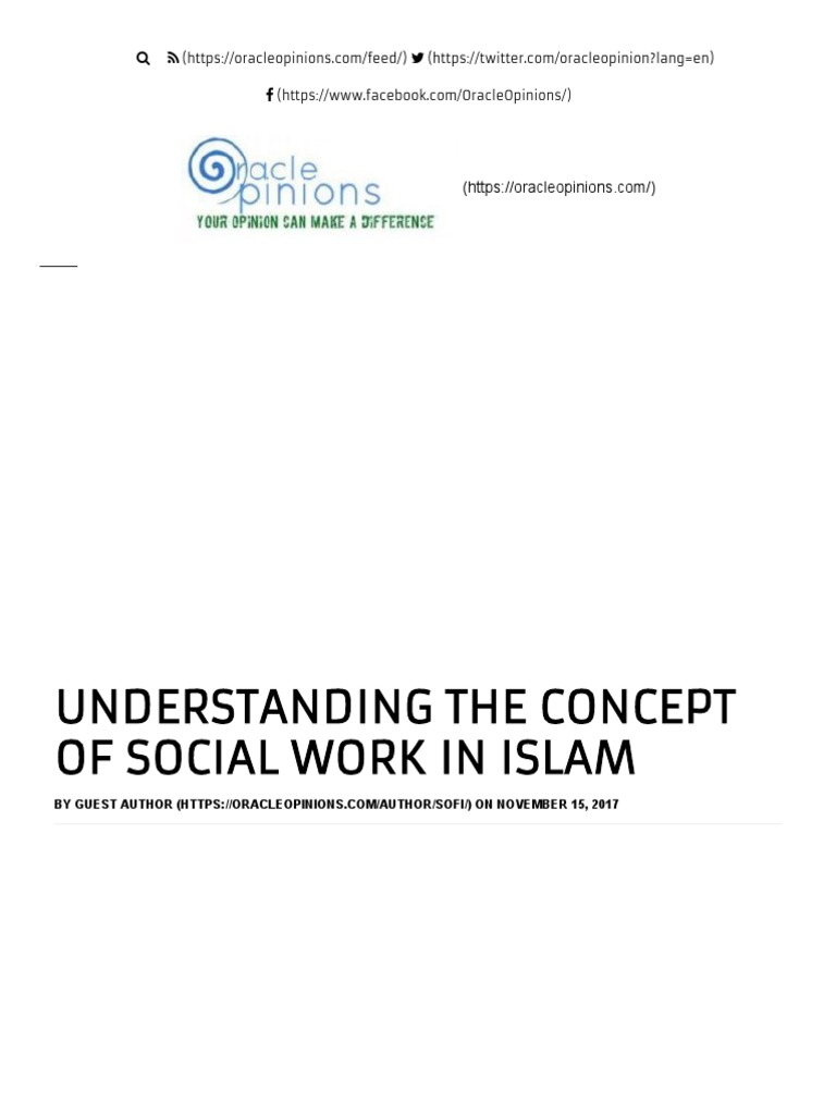 Social Work Principles in Islam | PDF | Hadith | Quran