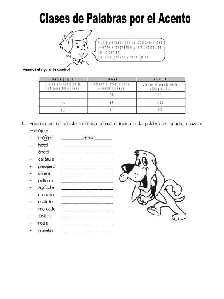 Clasificacion de Palabras. | PDF | Lingüística | Ortografía