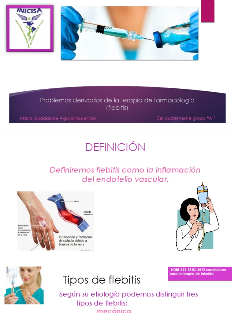 Flebitis | PDF | Terapia intravenosa | Especialidades Medicas