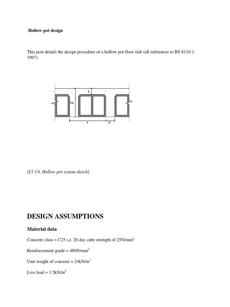 Hollow Pot Design | PDF | Materials Science | Building