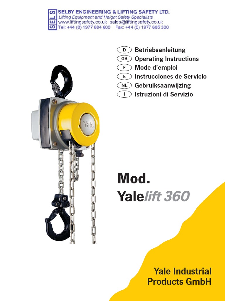 Yale Lift 360 Operating Instructions | PDF | Mechanical Engineering ...