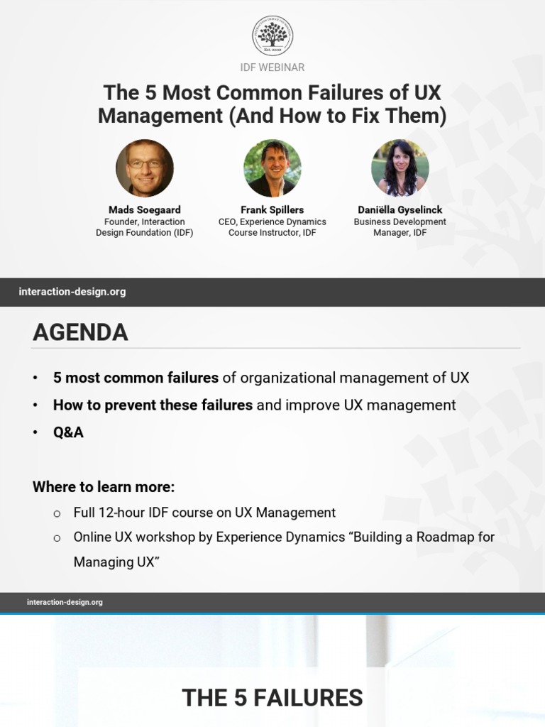 IDF - UX Management Webinar - Slides | PDF | Innovation | Accountability