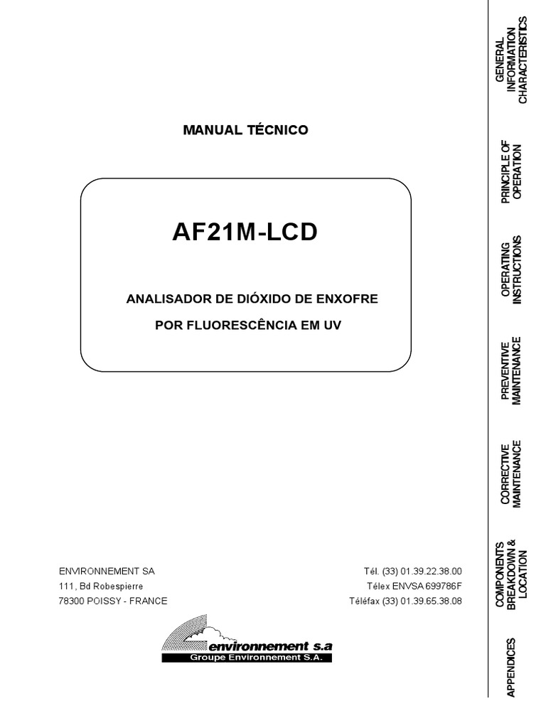 Manual Do Analisador de So2 Af21m PDF | PDF | Fóton | Radiação ...