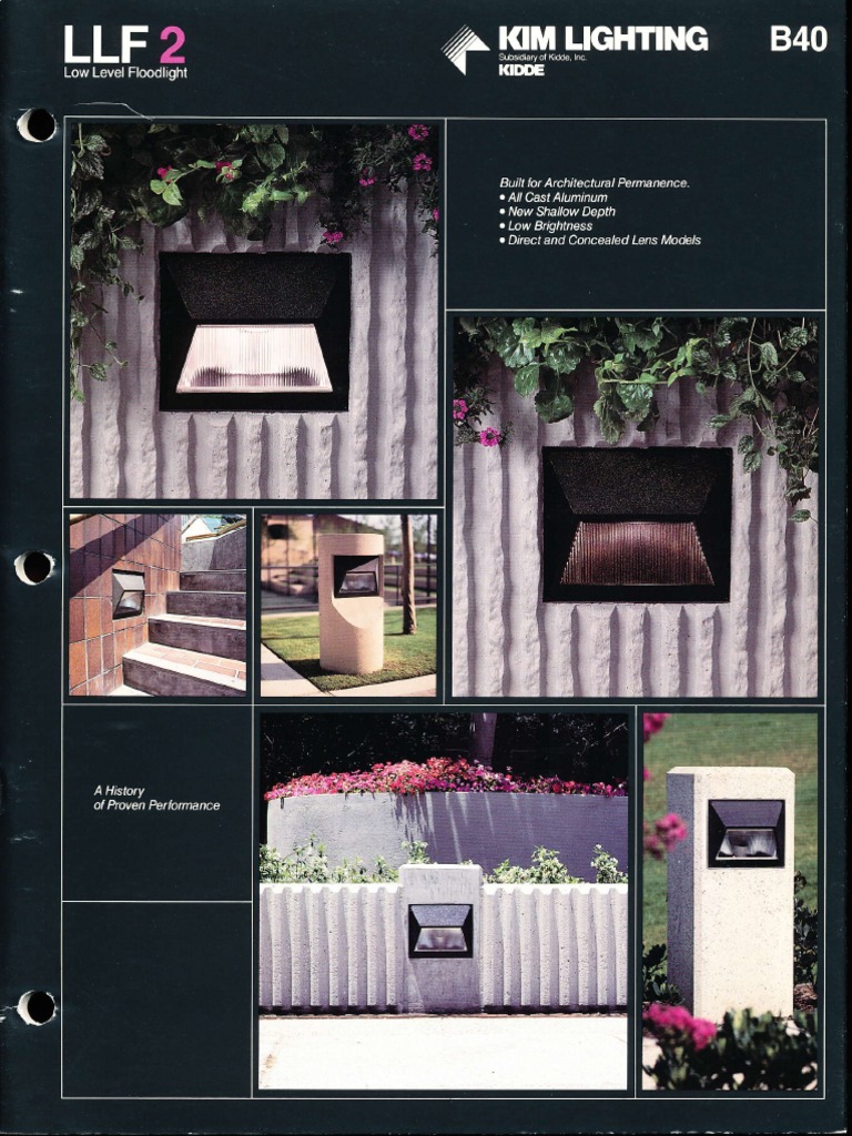 Kim Lighting LLF Low Level Floodlight Brochure 1985 | PDF | Building ...