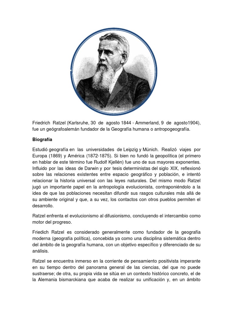Friedrich Ratzel | PDF | Science | Geografía
