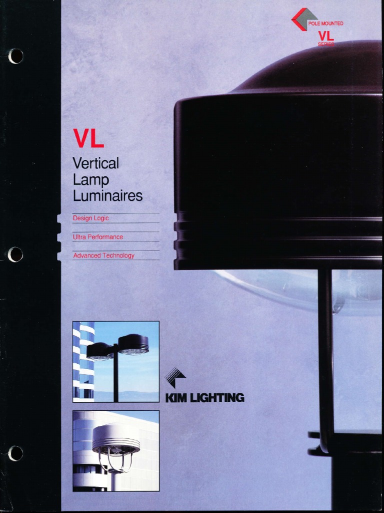 Kim Lighting VL Vertical Lamp Brochure 1993 | Materials | Nature