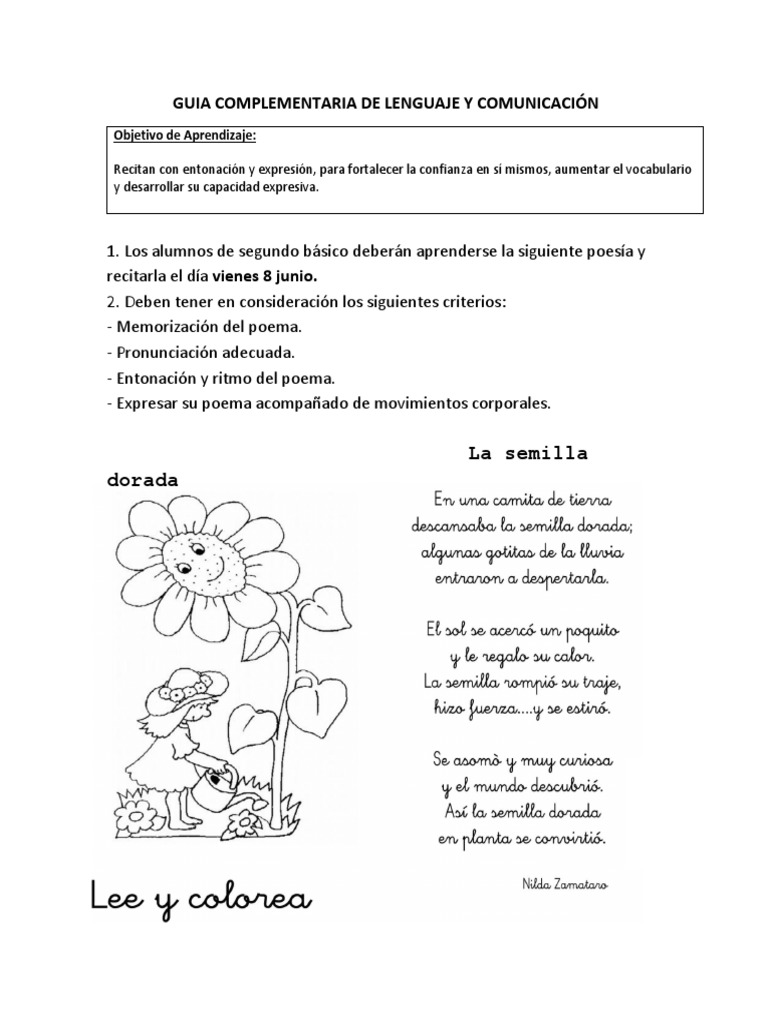 Poema Para Segundo Basico