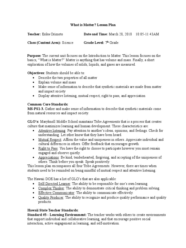 Block Teaching Plan Orimoto | PDF | Critical Thinking | Learning