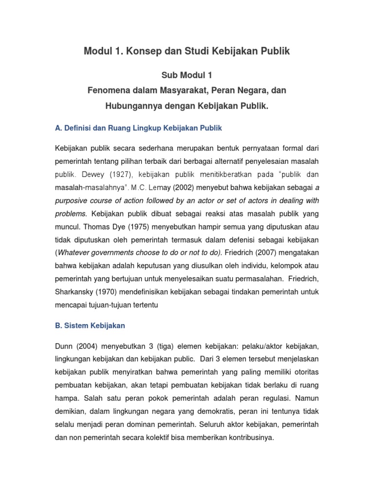 Handout Modul 1 Sub Modul 1 | PDF