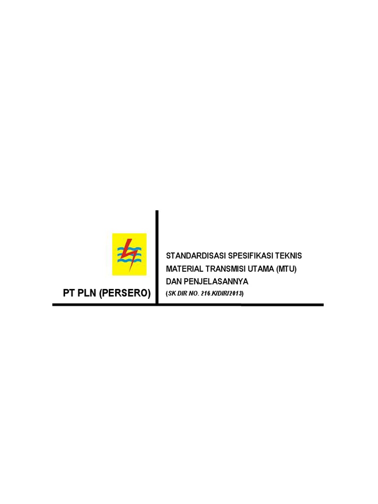 MTU SK DIR No 216 K DIR 2013 Spesifikasi Material Peralatan Utama PDF ...